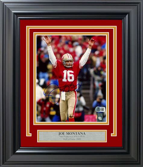 Joe Montana Autographed San Francisco 49ers Framed 8x10 Photo Becket