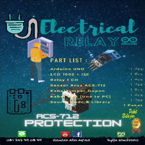 Jual Kit Belajar Relay Proteksi Arus Arduino Acs712 Current Protection