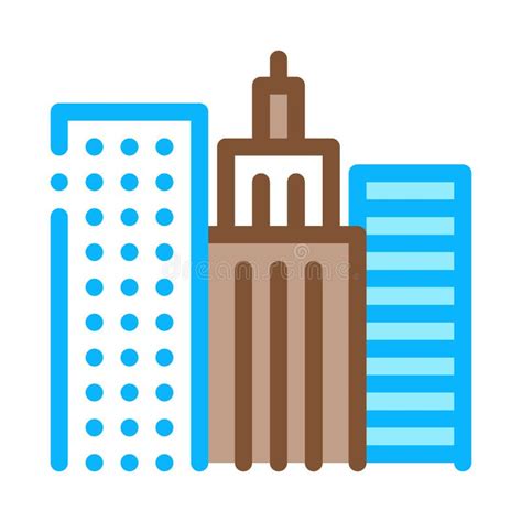高层建筑视图图标矢量轮廓图示 向量例证 插画 包括有 投反对票 上升 图标 分级显示 设计 城市 170899440