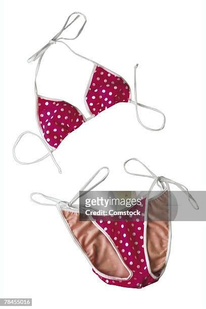 Pink Polka Dot Bathing Suit Photos And Premium High Res Pictures