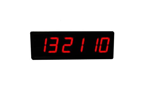 Saniyeli Dijital Led Duvar ve Masa Saati Kırmızı Kasa Ölçüsü 16x65 cm