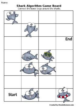 Offline Coding Academy Shark Algorithm Game Boards By JDaniel4 S Mom