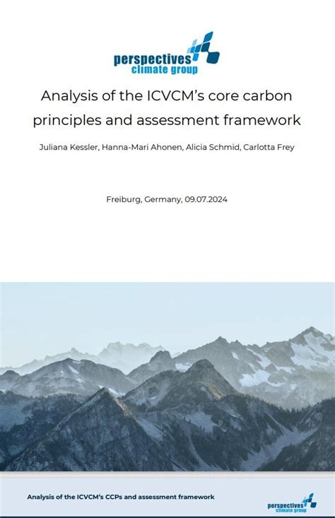 Analysis Of The Icvcms Core Carbon Principles And Assessment Framework