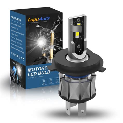 Lupuauto H4 Led Bulb Motorcycle Headlight Bulb 25W 8000Lm H4 Led Moto ...