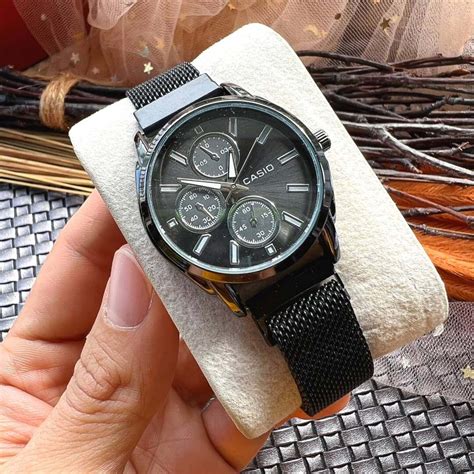 ใหม่ล่าสุดนาฬิกา Casio ผญ นาฬิกาข้อมือรุ่นใหม่ นาฬิกาหญิงแฟชั่นสายแม่เหล็กสวมใส่ง่ายไม่ต้องตัด