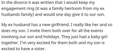 Divorced Man Gives His Heirloom Engagement Ring To His Son Now Wants