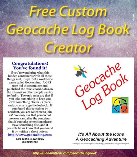Geocaching Logbook Generator Geocaching Geocache Swag Geocaching