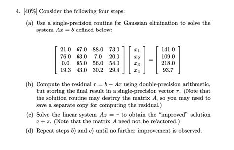 Solved Consider The Following Four Steps A Use Single