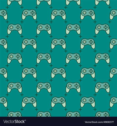 Pc Gamepad Wireless Game Controller Green Vector Image