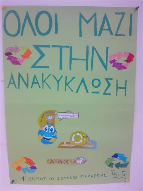 Το Blogaki του Δ1 2012 13 H αφίσα μας για την ΑΝΑΚΥΚΛΩΣΗ