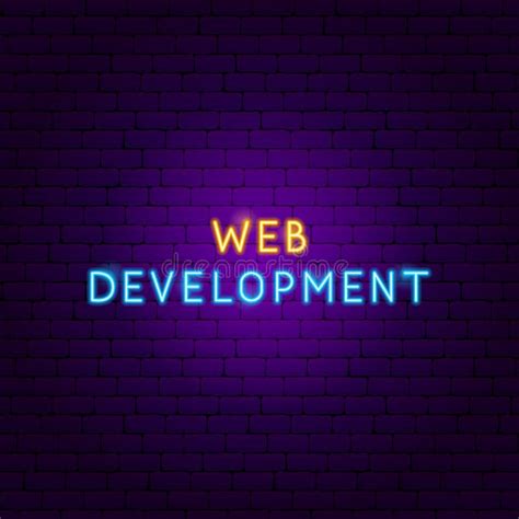 web development neon concept stock vector illustration of electric