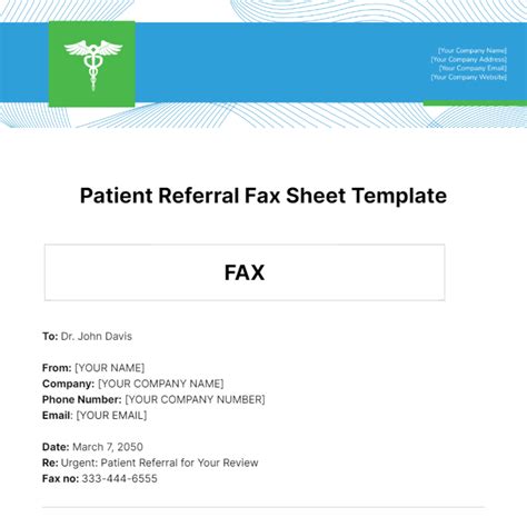 Free Patient Referral Fax Sheet Template To Edit Online