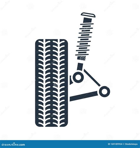 Wheel Alignment Line Icon Car Suspension Angles Adjustment Axle