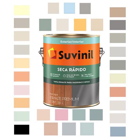 Tinta Esmalte Base Agua Secagem Rapida Sem Cheiro Varias Cores 3 2l