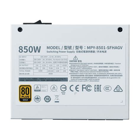 V850 Sfx Gold White Edition Full Modular Atx Psu Cooler Master