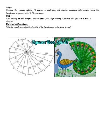 Grade 9 Math Activity Square Root Spiral By Ephraim Jebakumar Tpt