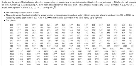 Solved Do It In Python I Need The Output For Prime Numbers