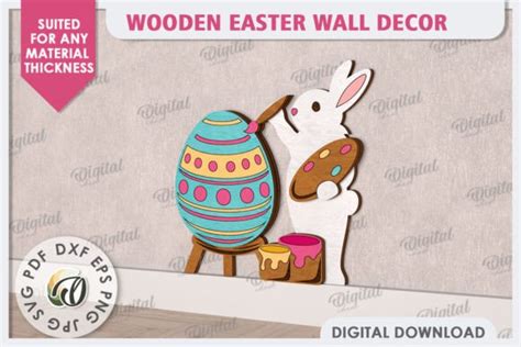 Cute Easter Wall Decor Laser Cut · Creative Fabrica