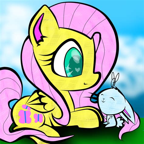 Fluttershy Loves Angel Bunny By Meotashie On Deviantart
