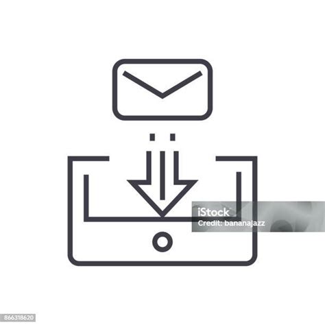 郵件框後線性圖示 標誌 符號孤立背景向量向量圖形及更多e Mail Inbox圖片 E Mail Inbox 信 文件 信封