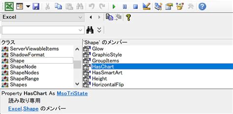 Vbaでshapeがグラフかを判定するには－haschartプロパティエクセルマクロ・excel Vbaの使い方shapesコレクション