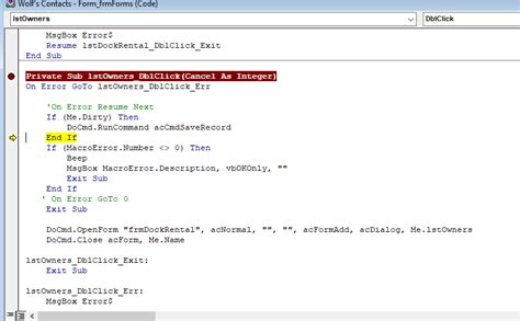 Ms Access Open Form And Set Unbound Combobox To Specific Value