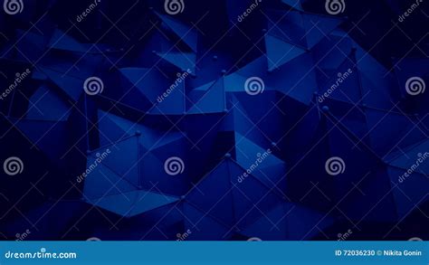 Dark Blue Polygonal Surface 3d Rendering Background Stock Illustration Illustration Of Digital