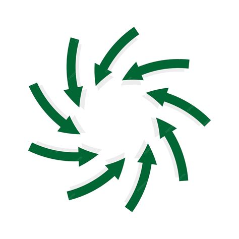 Premium Vector Abstract Shape With Green Arrows Rotating Green Arrows