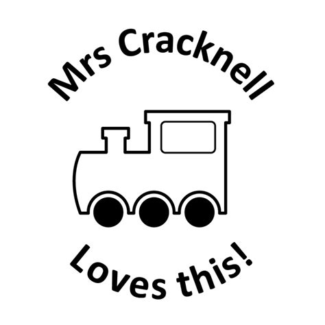 Shiny Custom Text Train Self Inking Rubber Stamp Stamps Direct Ltd