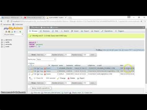 UPDATE EN PHPMYADMIN YouTube
