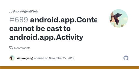 Androidappcontextimpl Cannot Be Cast To Androidappactivity · Issue