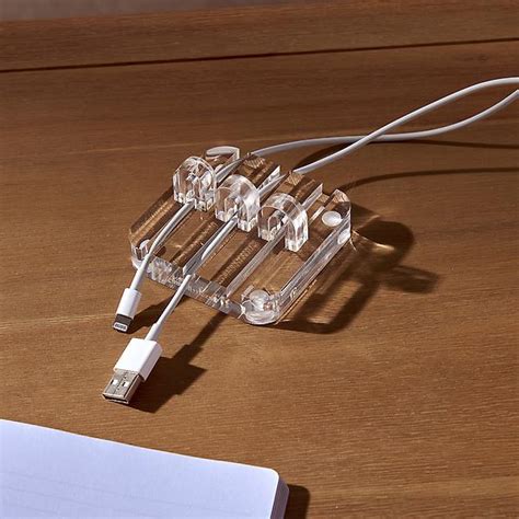 Russel Hazel Acrylic Cable Organizer The Container Store