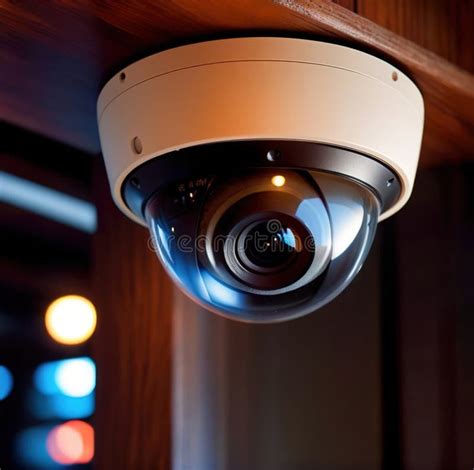 Security Cctv Camera Monitoring And Surveillance To Guard Premises And Property Stock