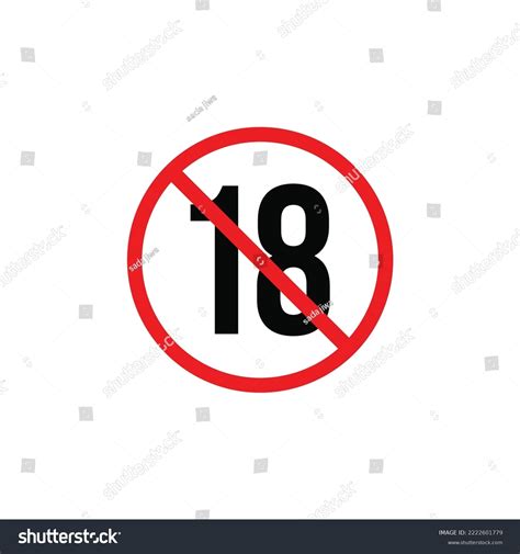 Forbidden Under 18 Symbol Under 18 Stock Vector Royalty Free