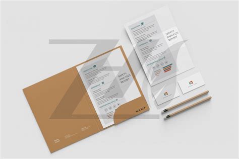 دانلود فایل لایه باز موکاپ کارت ویزیت رنگ روشن طرح پاکت قهوه ای