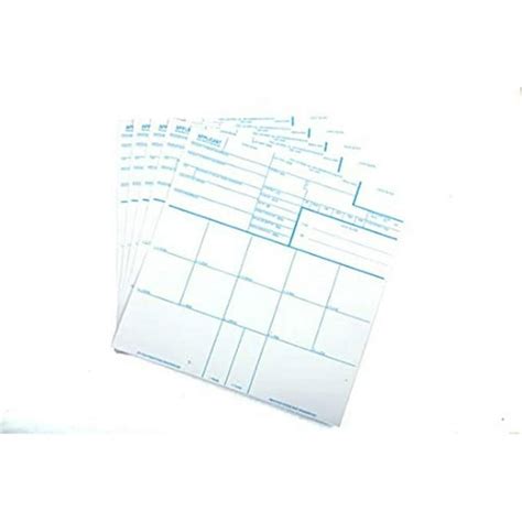Fbi Fingerprint Cards Form Fd 258 White And Blue 3 Pack