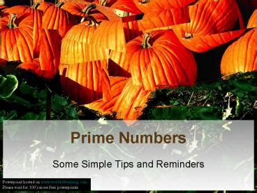 Prime Numbers Presentation Free To View