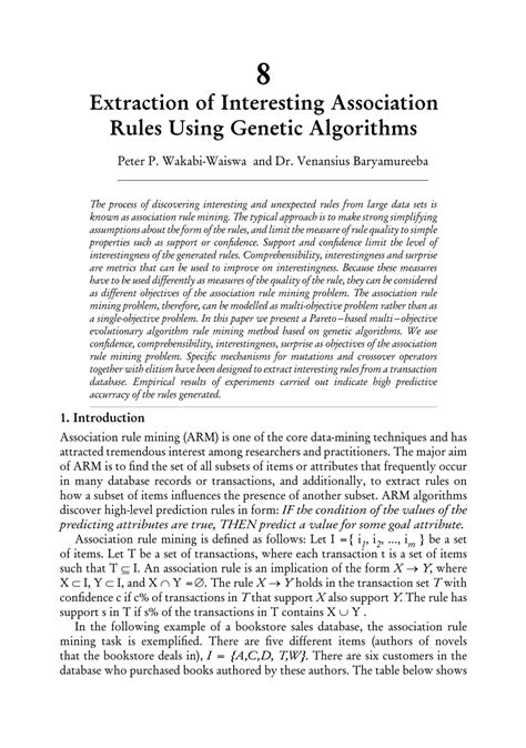 Pdf Extraction Of Interesting Association Rules Using Genetic Algorithms