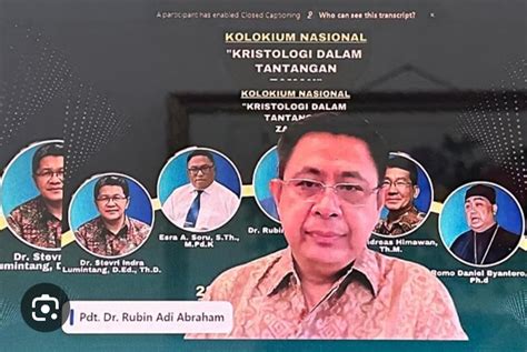 Webinar Kristologi Dalam Tantangan Zaman Pdt Dr Rubin Adi Abraham