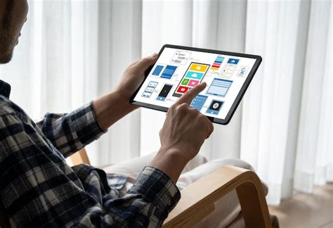 premium photo ux ui design process for modish mobile application and