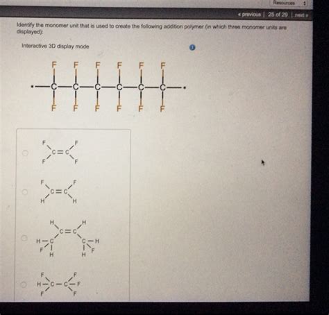Solved Part A Identify The Type Of Polymer That Is Formed Chegg