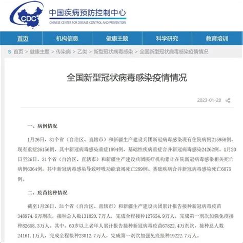 中疾控刚刚发布！病毒感染疾病疾控新浪军事新浪网