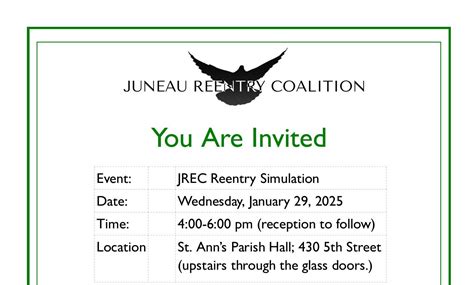 juneau reentry simulation invitation the juneau reentry coalition