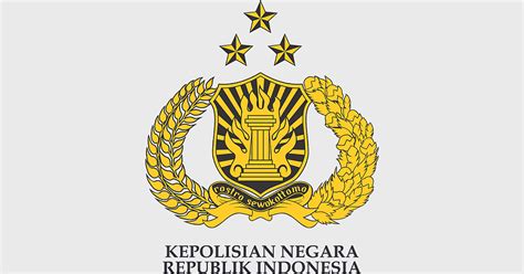 Indonesian Police Emblem Polri Logo Jenderal Polisi Badge Yellow Police Crest Law