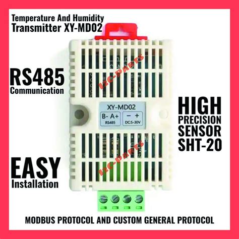 Jual Xy Md02 Temperature Humidity Transmitter Sensor Sht20 Modbus Rs485 Rtu Shopee Indonesia