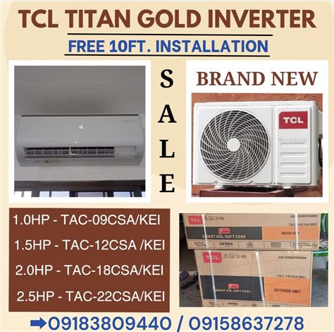 Tcl Titan Gold Inverter Split Type Aircon Tv And Home Appliances Air