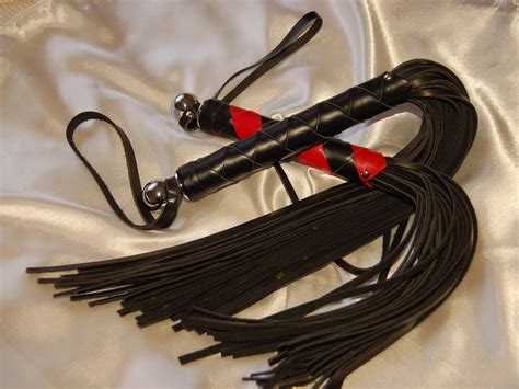 BDSM Flogger Black Leather Flogger BDSM Flogger Fetish | Etsy