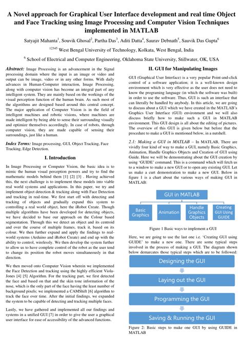 PDF A Novel Approach For Graphical User Interface Development And Real Time Object And Face
