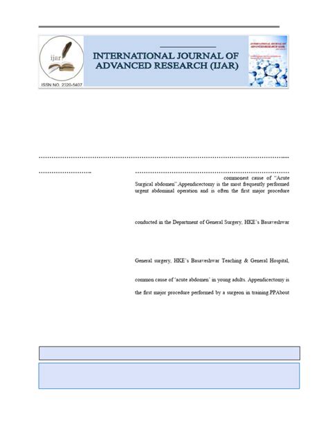 Hyperbilirubinemia A New Diagnostic Marker For Acute Appendicitis And Its Part In Predicting