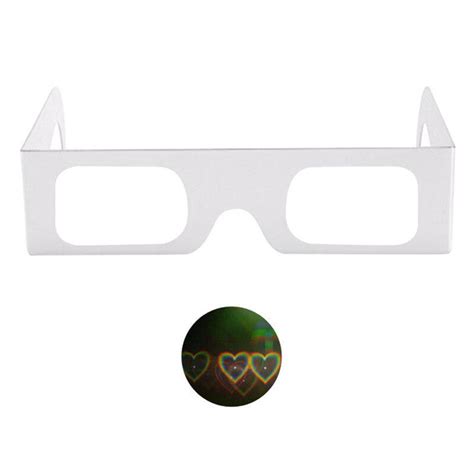 100pcs Pack Ce Paper Heart Diffraction Gratings Glasses3d Rave Prisms